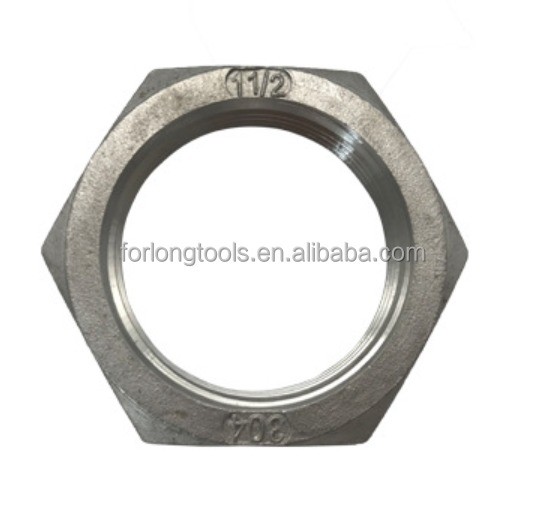 Quality 7/16-20 Hex Jam Nut Thin Nut Stainless Steel Hexagon Natural Finish for Wide Range of Applications for sale