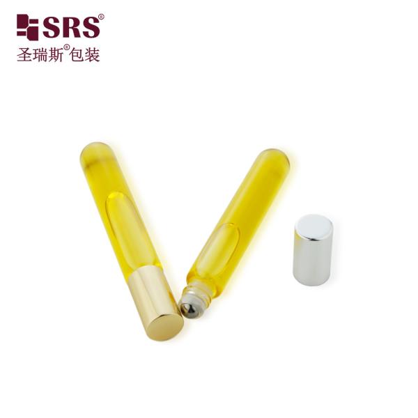 Quality BLP-10ML Round Bottom Empty Transparent Tube Glass Roll On Essential Oil Bottle for sale
