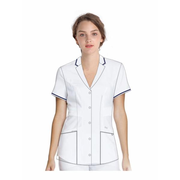 Quality Customized Short Sleeve 42% Polyester Nurse Medical Uniform Antimicrobial for sale