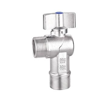 Quality AV1012 Brass Angle Stop Valve Forged PTFE 3/4 Angle Valve 100% Leak Tested for sale