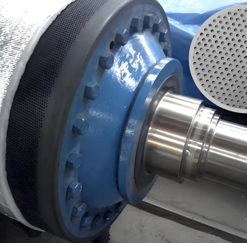 Quality Rubber Covered Suction Press Roll with Drilled Hole and Grooved Surface for for sale