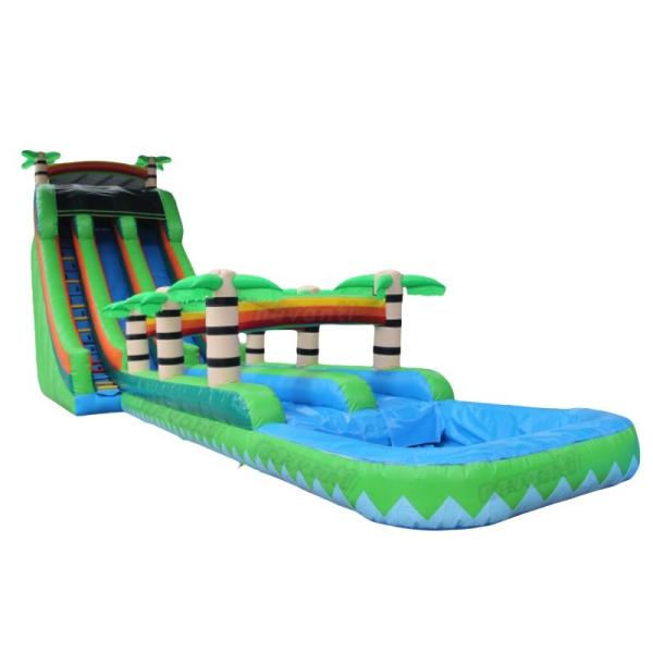 Quality Green Large Inflatable Water Slide with Pool The Perfect Addition to Your for sale