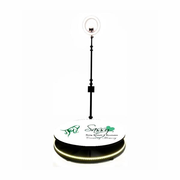 Quality Camera 360 Video Photo Booth Spining 32 Inches Automatic Remote Control for sale