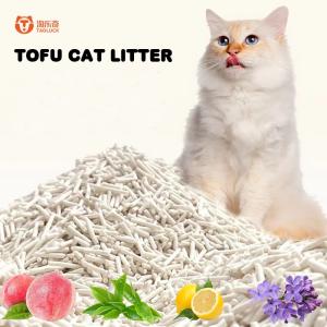 Quality Tofu Sand Litter Biodegradable Clumping Flushable Least Smelly Cat Litter for sale