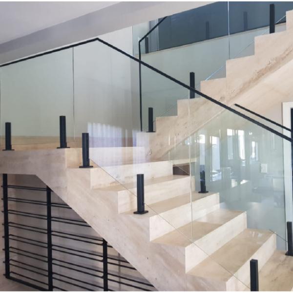 Quality 10mm Thickness Stair Hand Railings With Powder Coated / Polished / Brushed / for sale