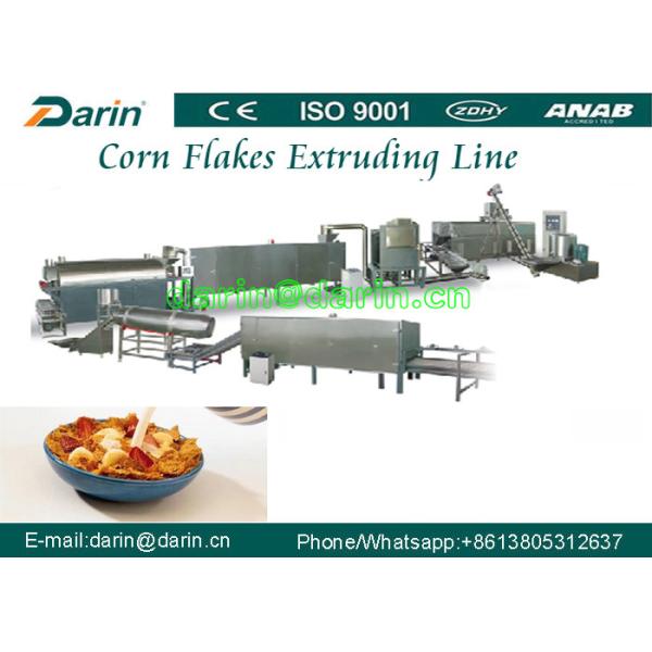 Quality Stainless Steel 304 Breakfast Cereals Corn Flakes Processing Machine / Rice Flakes Making Machine 260kg/h for sale