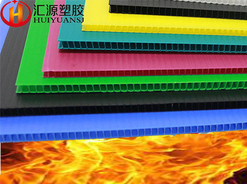 Quality Colorful Correx Fire Retardant Sheets , 4x8 Corrugated Plastic Sheet for sale