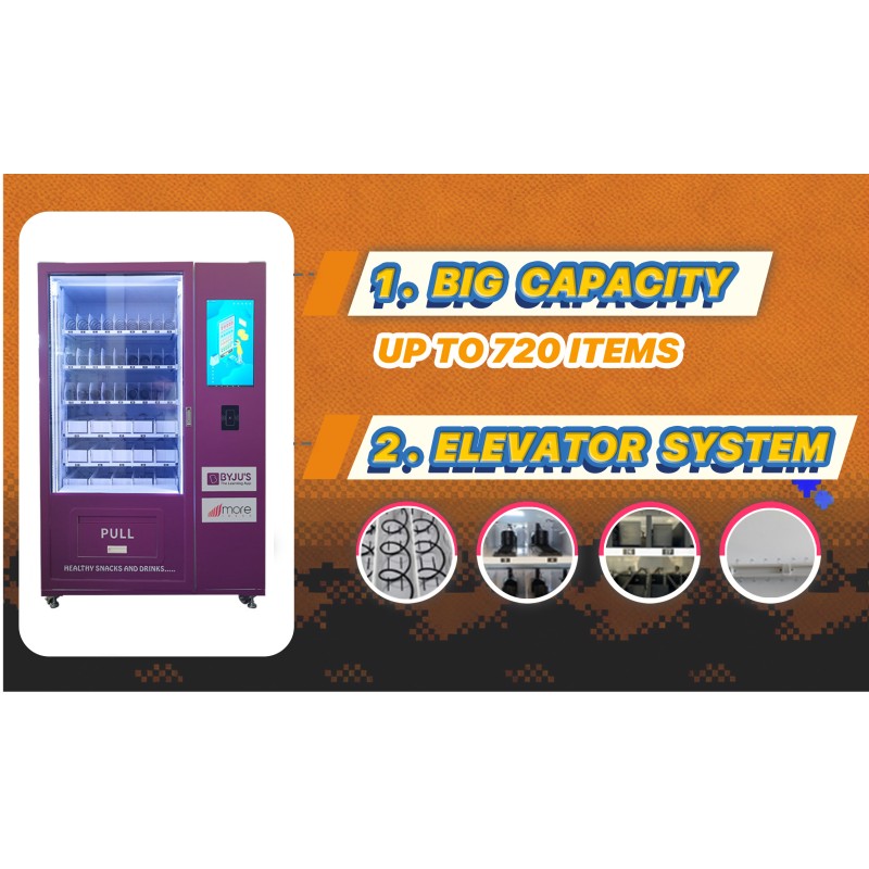 Reliable Snack and Drink Vending Machine with Elevator Delivery and Large-Capacity Design for Stable, High-Frequency Sales
