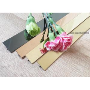 Quality Grade 304 Stainless Steel T Bar Trim T Profile T20 Mirror Ti Gold Grooved for sale