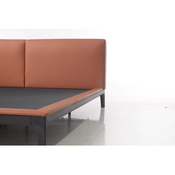 Quality Luxurious Italian Bed With Leather Fabric Finish Modern Comfortable for sale