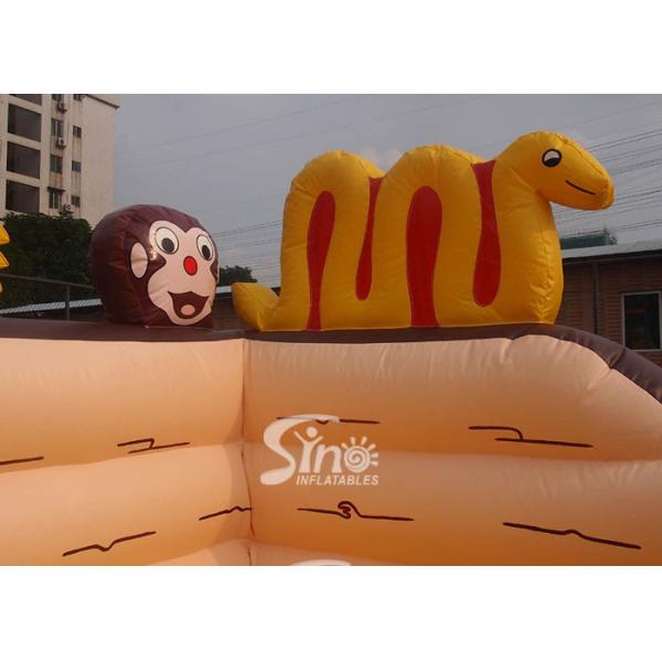 Quality Backyard kids Noah's ark inflatable slide made of 18 OZ. lead free pvc tarpaulin for sale