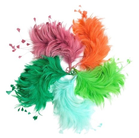 Quality Event Party Supplies Feather Mounts Hackle Millinery Feather Flowers 15x30cm for sale