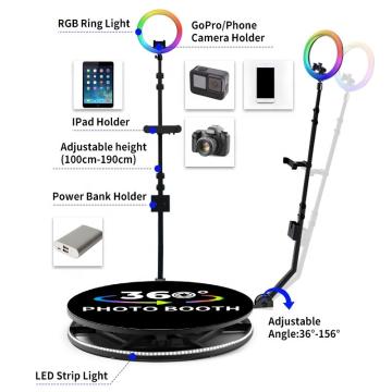 Quality 80-120CM Rotating Stand Wedding Fantasy 360 Photo Booth Overhead Machine with for sale