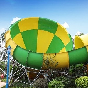 Quality Commercial Fiberglass Water Slides Customized 30MX20M Size for sale