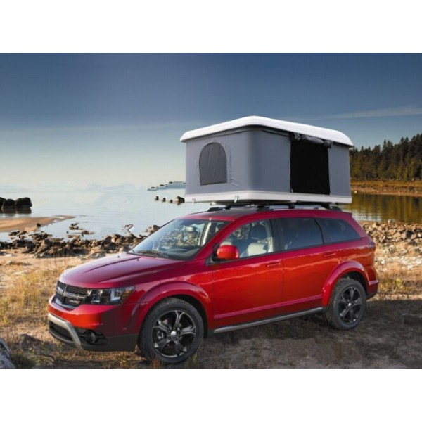 Quality High quality single layer fiberglass shell hard cover canvas roof top tent for sale