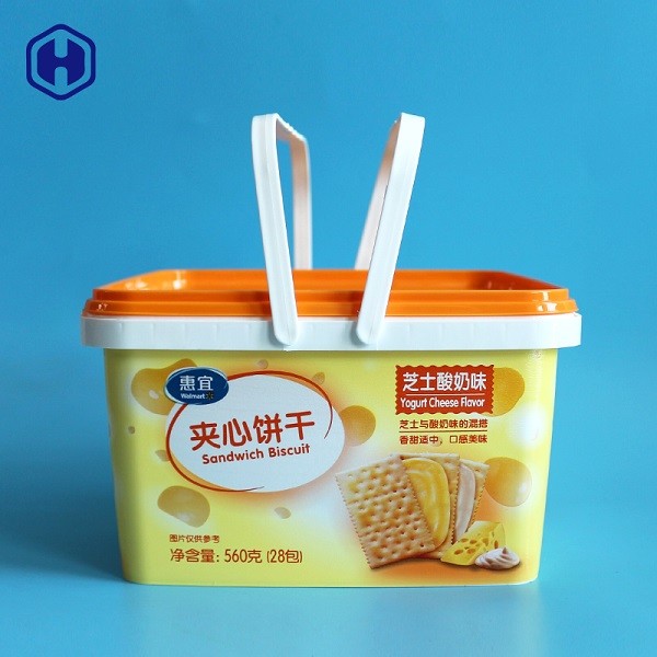 Quality Aesthetic Feeling IML Tubs 3200ml  Dried Cookies Biscuits 560g Packing for sale