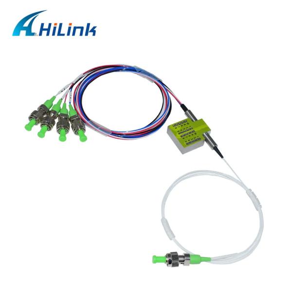 Quality FSW 1x4 Optical Switch SM 1260 ~ 1620nm 900um Non Latching FC / APC Connector for sale