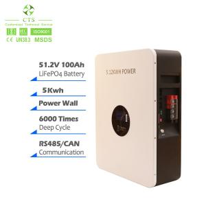 Quality CTS 48v 5kwh 10kwh Lifepo4 powerwall home energy storage lithium battery 51.2v for sale