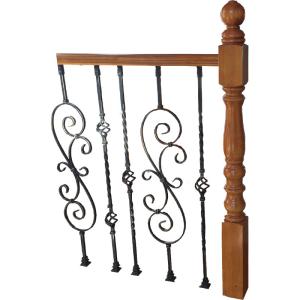 Quality ODM Wrought Iron Guardrail Garden Fences Iron Banister Railing for sale