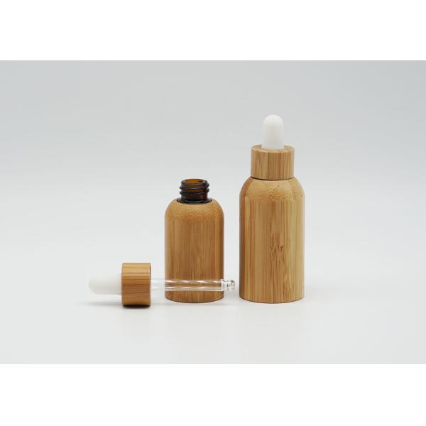 Quality 30ml Cylinderical Bamboo Dropper Bottle for Personal Care for sale