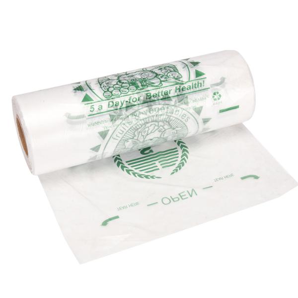 Quality Customized Logo Option Clear Plastic High Pressure PE Flat Packaging Produce Bag for sale