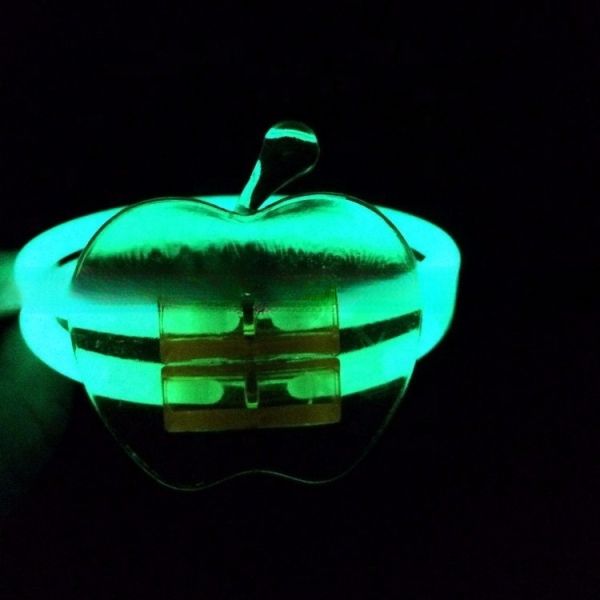 Quality PE Fluorescent Liquid Butterfly Glow Stick Bracelets for Halloween Trick or Treat for sale