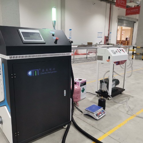 Quality R134a R290 refrigerant charging machine air conditiong high accuracy A/C freon charging station for sale