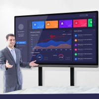 Quality 85inch Wireless Presentation Meeting Room Sliver Interactive Smart Board for sale
