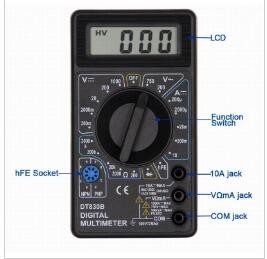 Quality 2000u 2000m 750V Commercial Electric Multimeter Manual for sale