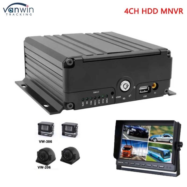 Quality 4CH 1080P AHD 3G 4G WIFI And GPS SD HHD Mobile NVR For Bus / Truck / Taxi for sale