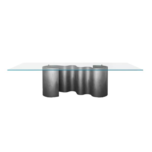 Quality Modern Dining Table Stainless Steel Table Base Set Glass Top 6 Seater Dining Table Chair for sale