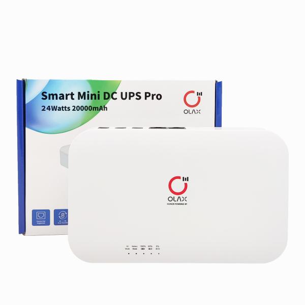 Quality OLAX D8 pro Smart MIni UPS 12V 74WH 20000mah Portable UPS Backup for wifi router for sale
