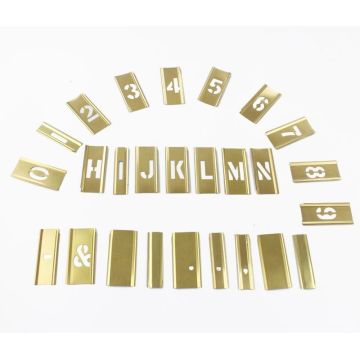 Quality Brass Adjustable Letter And Figure Stencil Set For Paint for sale