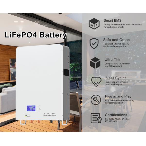 Quality LiFePO4 Lithium Battery 48V 100AH 200AH 300AH 400AH Home Backup Battery Pack for sale