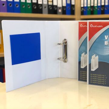 Quality Customized Logo White File Folder Durable Hinge ONE Touch Easy Open 2 Ring for sale