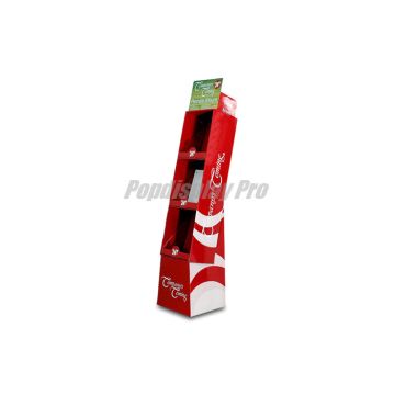 Quality Recycled Floor Standing Display Units Red Stylish Cardboard Book Display Stand for sale