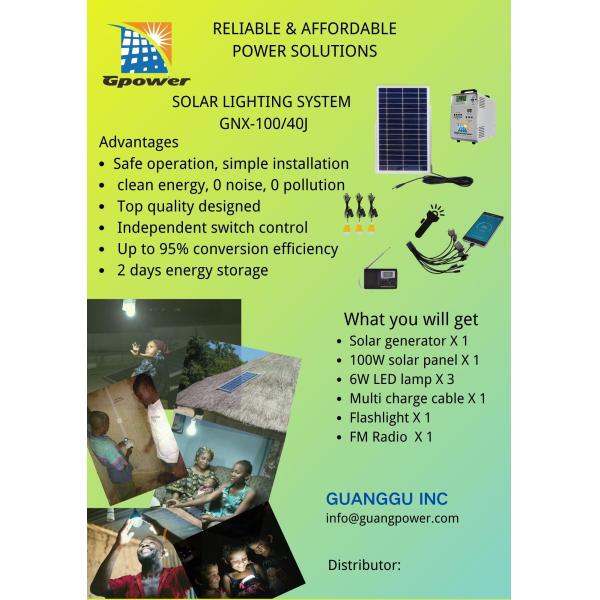 Quality DC5V Output Solar Energy System 100w Solar Panel Kit With Battery for sale