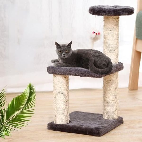 Quality Wooden Cat Tower Climbing Frame with Integrated Nest and Multi-Level Climbing Column for sale