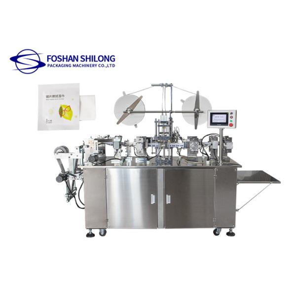 Quality Single Disinfect Alcohol Swab Making Machine Four Side Seal 30mm*30mm for sale