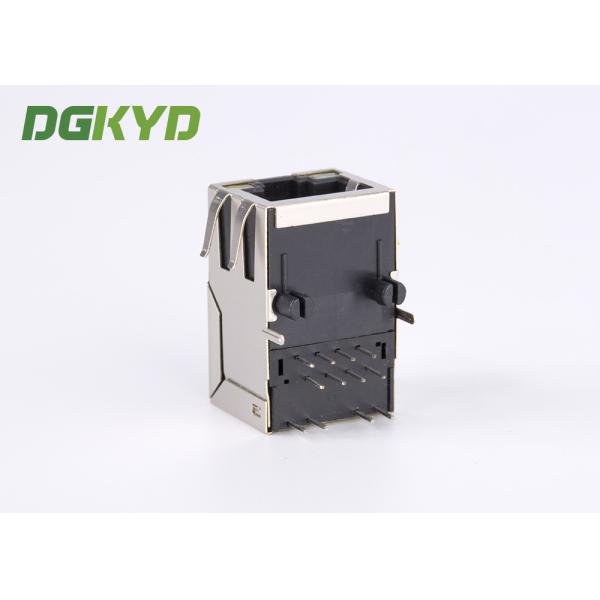 Quality Single Port Tab Up 100 BASE Magnetic RJ45 Jack Module With LEDS for sale