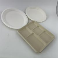 Quality Biodegradable Tableware Sugarcane Bagasse Pulp Paper Plate Dinnerware Sets for sale