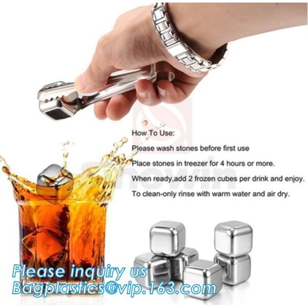 Quality Customized stainless steel whiskey ice cube stone, Mini Stainless Steel Ice Cube Whisky Stone wholesale, bagease, pac for sale