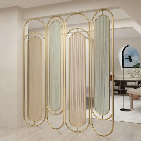 Quality Stained Glass Room Divider Screen Decorative Metalwork Hanging Partition for sale
