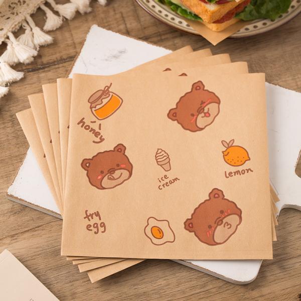 Quality Embossing Recycled Greaseproof Food Wrap Paper Customized for sale