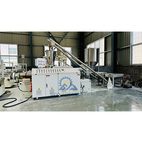Quality Twin Screw WPC Door Frame Extrusion Line With Mitsubishi PLC Control for sale