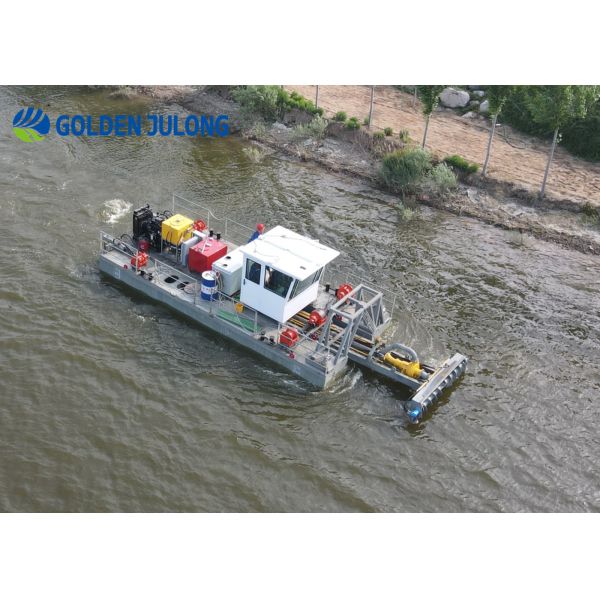 Quality Auger Head Julong Dredger Easy To Operation Auger Suction Dredger Hydraulic Control System for sale