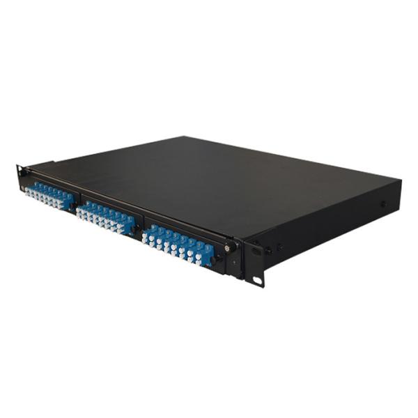 Quality Rack Mounted 1U Fiber Patch Panel With 48 Cores LC Pigtail Single Mode Type for sale