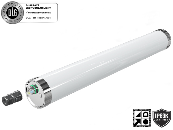 Quality 1.2m 40W IP69K IK10 TB6 LED Tubular Light Anto-UV Ammonia For Animal Stable Warehouse and Car Washing Place for sale
