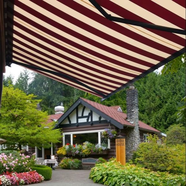 Quality DICKSON Luxury Motorized Acrylic Waterproof Fabric Aluminum Full Cassette Awning Patio Retractable Awning Factory for sale