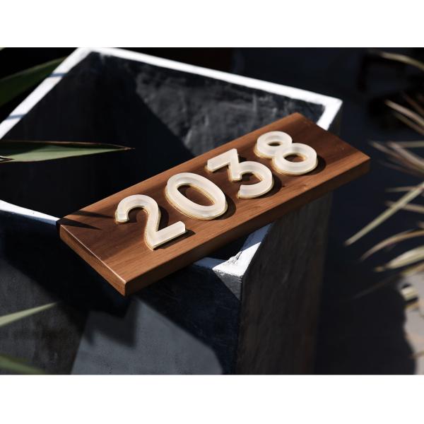 Quality Acrylic Crystal Letter Modern Hotel Room Number Plaques Fancy House Number Plate For Apartment Door Decoration for sale
